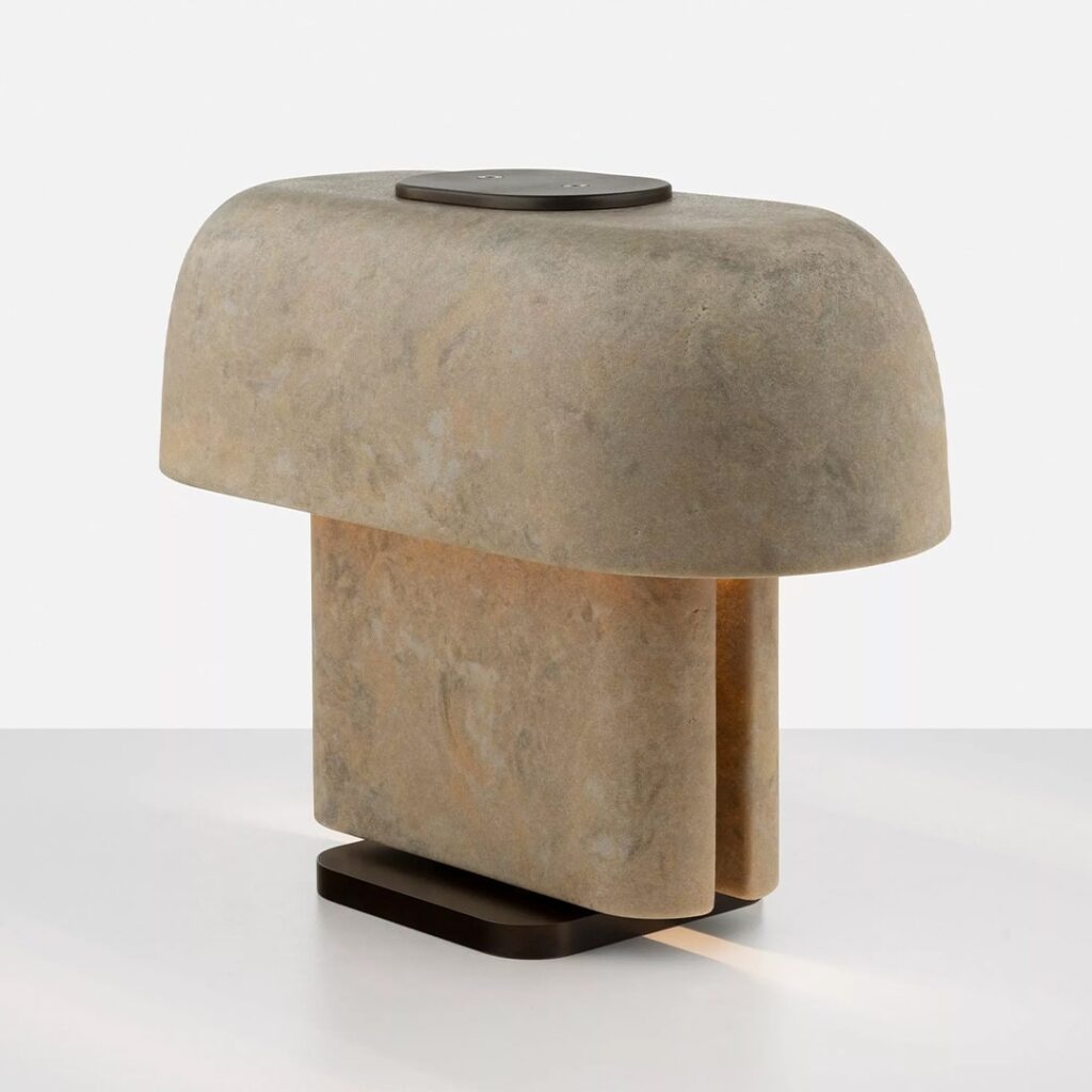 Esca Table Lamp No. 1 in Cast Mineral – Refractory | South Hill Home
